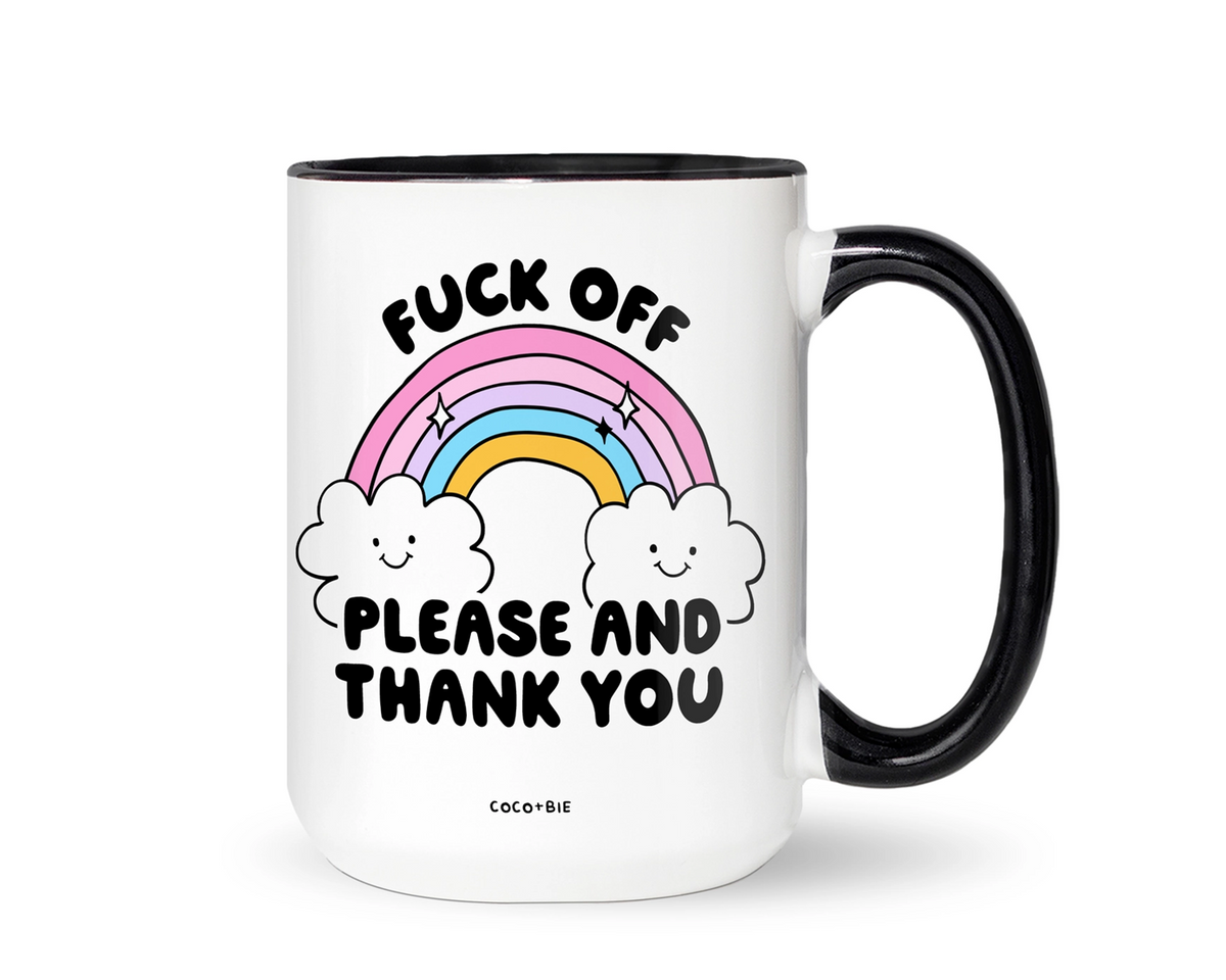 Fuck Off Rainbow Mug – bubblepixie soap co.