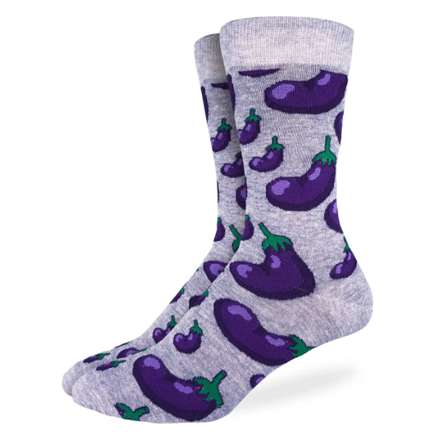 Good Luck Sock Men's Eggplants Socks – bubblepixie soap co.